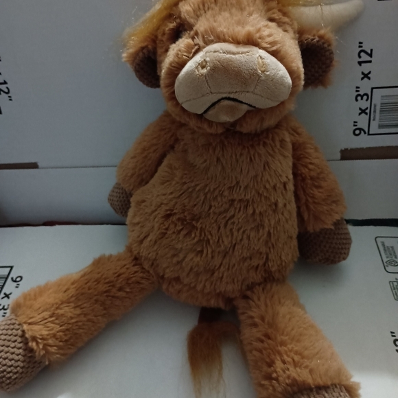 Scentsy | Toys | Scentsy Highland Cow Brown And Tan Stuffed Animal ...